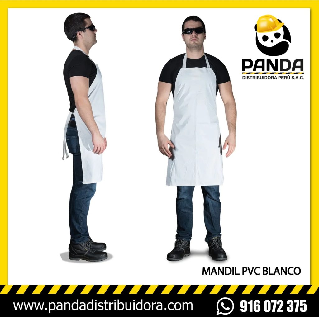 MANDIL PVC BLANCO – Panda Distribuidora
