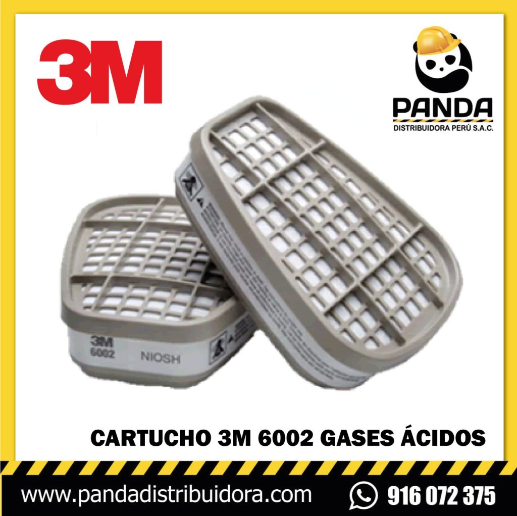CARTUCHO 3M 6002 GASES ÁCIDOS – Panda Distribuidora